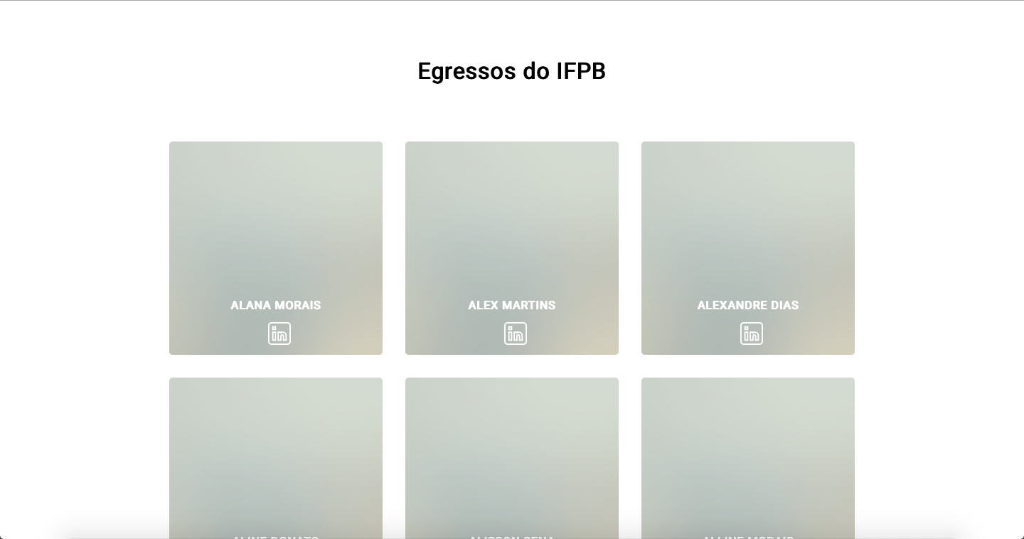 Interface Web para o IFPB-ALUMNI | Challenges